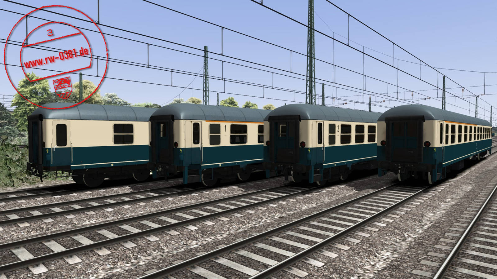 Just Trains - 3DZUG DB Coaches Blue