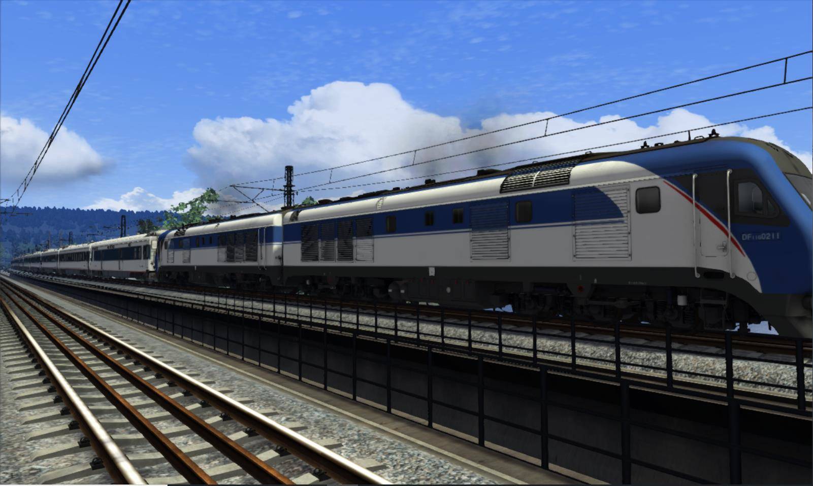 Just Trains - China Railways DF11G Twin-Unit Diesel Locomotive & 25T Series Coaches